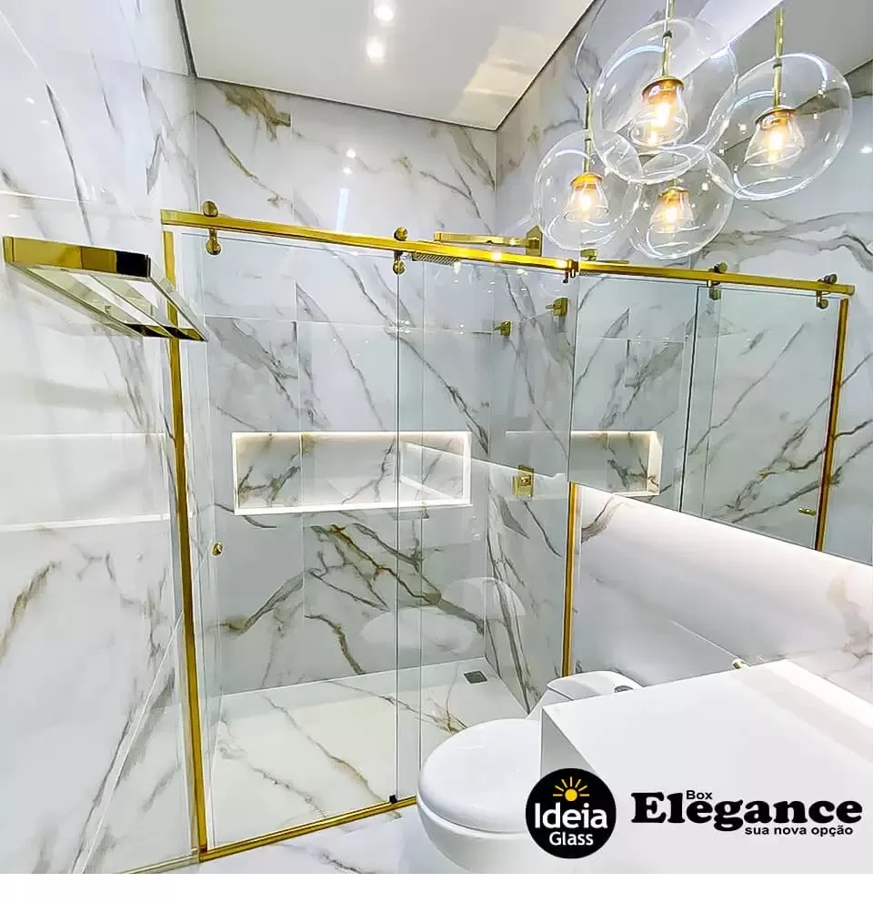 Box de correr: design sofisticado e funcionalidade para banheiros ...